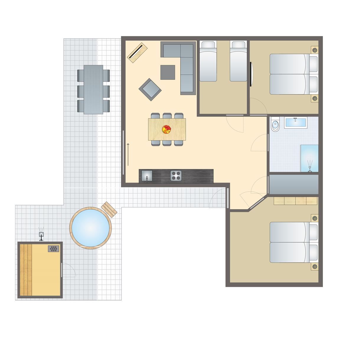 5-Personen Wellness Lodge 5BW in Ferienpark De Thijmse Berg