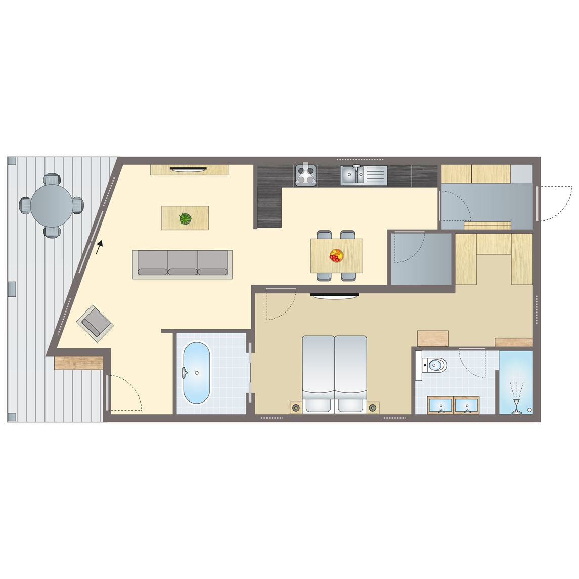 2-Personen-Ferienhaus - Luxury One Bedroom Retreat 2EL2 in Laceby Manor ...